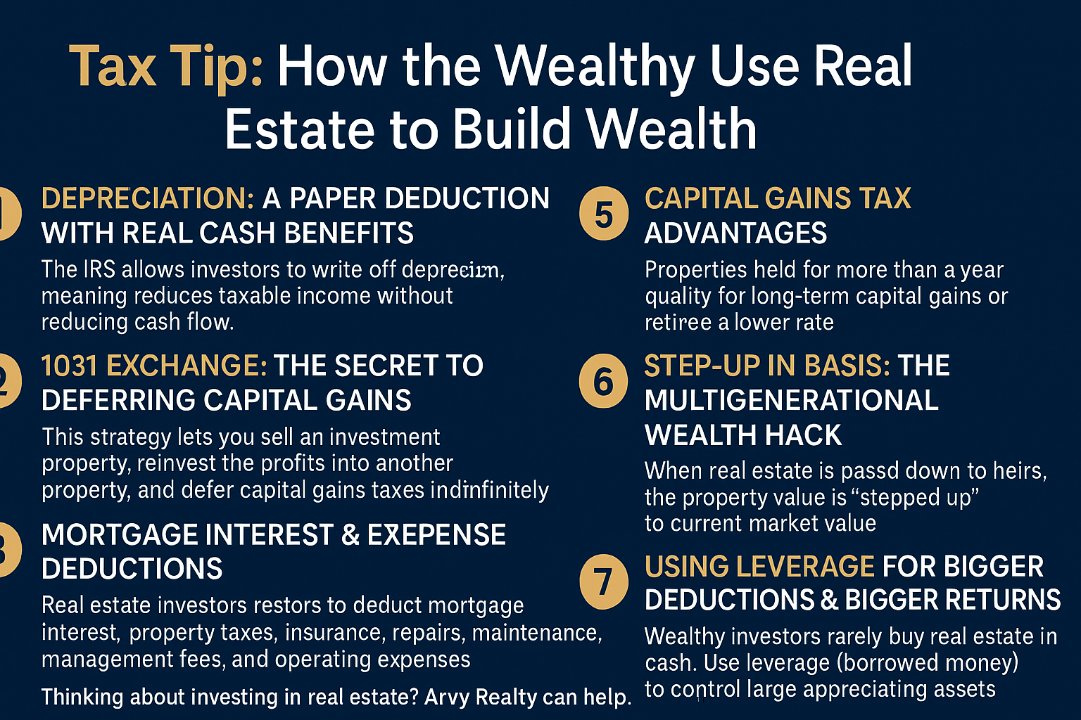 💰 Tax Tip: How the Wealthy Use Real Estate to Build Wealth - Arvy ...